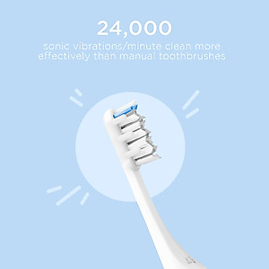 Soniclean 4U Sonic Electric Toothbrush for Adults, Black, Battery Powered, Dual Cleaning Modes, Refillable Brush Heads, Multi-Use Travel Cover