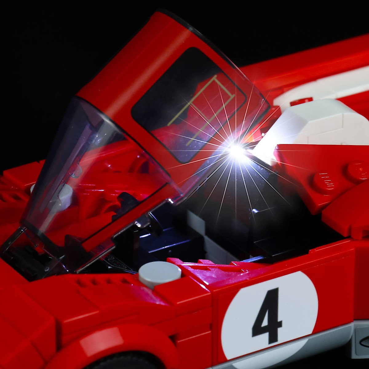 LMTIC Led Lighting Kit for Lego Speed Champions 1970 Ferrari 512 M 76906 Toy Building Kit Light Set Compatible with Lego 76906(NOT Included The Lego Sets)