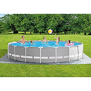 INTEX 26755EH 20 Feet x 52 Inch Prism Premium Frame Above Ground Pool | Cartridge Filter Pump, Ladder, Ground Cloth and Pool Cover Included