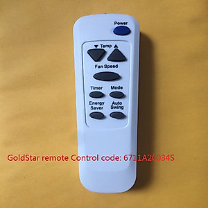 Replacement GOLDSTAR Air Conditioner Remote Control 6711A20034S Work for LWC051JGMK2 M1003R M2400HR M2403R M2404ER M8003L WG1800R WG1804R WG1805R WG1805RY6 WG2400R WG2404R WG2405R WG2405RY6 WG2405RY7