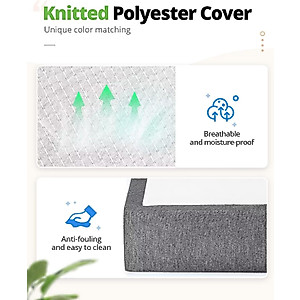 TATAGO King Box Spring 5 Inch Metal Box Spring King Size, King Box Spring Only, Low Profile Box Spring King with Cover, Heavy Duty Mattress Foundation/Bed Base, Easy Assembly, Noise Free, Non-Slip