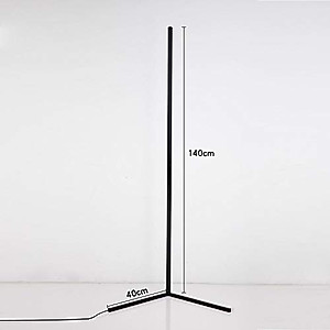 Ylight LED Floor Lamp Modern Dimmer Warm White Light Remote Control Standing Reading Lamp for Office Study Bedroom New Dropship,Black