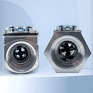 Hisocute Flowmeter 1in/2in/2.5in/3in LCD Digital Liquid Flow Sensor Meter Electronic Turbine-Flowmeter For Diesel-Fuel Urea Water Flowmeter Operated(not Included)