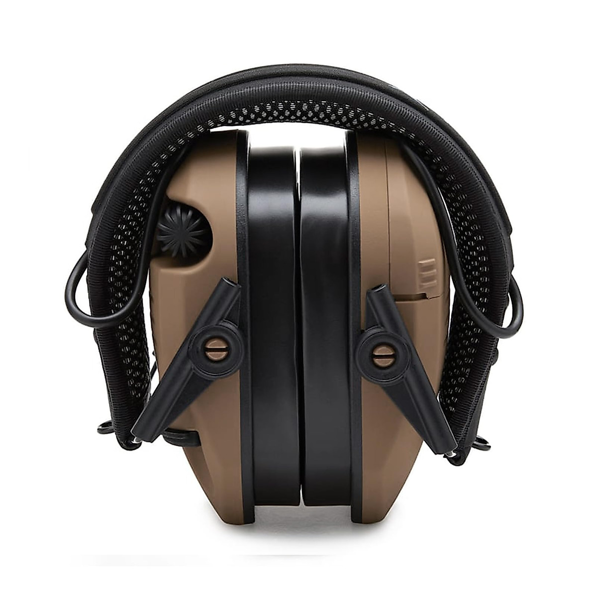 Walker's Razor Slim X-TRM Noise-Cancelling Sound-Enhancing Hunting Gun Range Shooting Electronic Earmuffs with Cooling Pads, Moisture Wicking Headband & 2 AAA Batteries, Flat Dark Earth