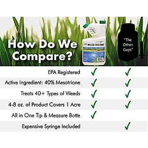 Liquid Harvest Mesotrione - 32oz - Mesotrione Concentrate (Compare to Tenacity) - Pre and Post-Emergent Weed Killer for Lawn and Turf Grasses