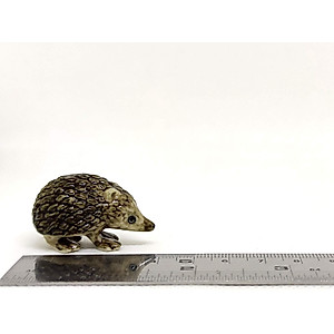 SSJSHOP Hedgehog Dollhouse Miniature Figurines Hand Painted Ceramic Animals Collectible Gift Home Garden Decor,