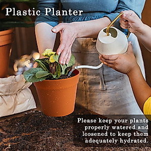 Monoture 18Pack 6in Plant Pots with Drainage Holes and Tray,Flower Pots for Indoor Plants Home Decor,Large Planters for Outdoor Plants-Monstera、Aloe、Cactus,Plastic Nursery Pots for Planting MixedColor