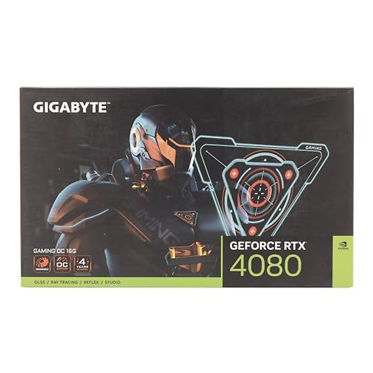 GIGABYTE GeForce RTX 4080 GAMING OC 16GB Graphics Card - 16GB DDR6X, 192bit, PCI-E 4.0, Core 2535Mhz, RGB, Anti-sag bracket, DP 1.4, HDMI 2.1a, NVIDIA DLSS 3, GV-N4080GAMING OC-16GD