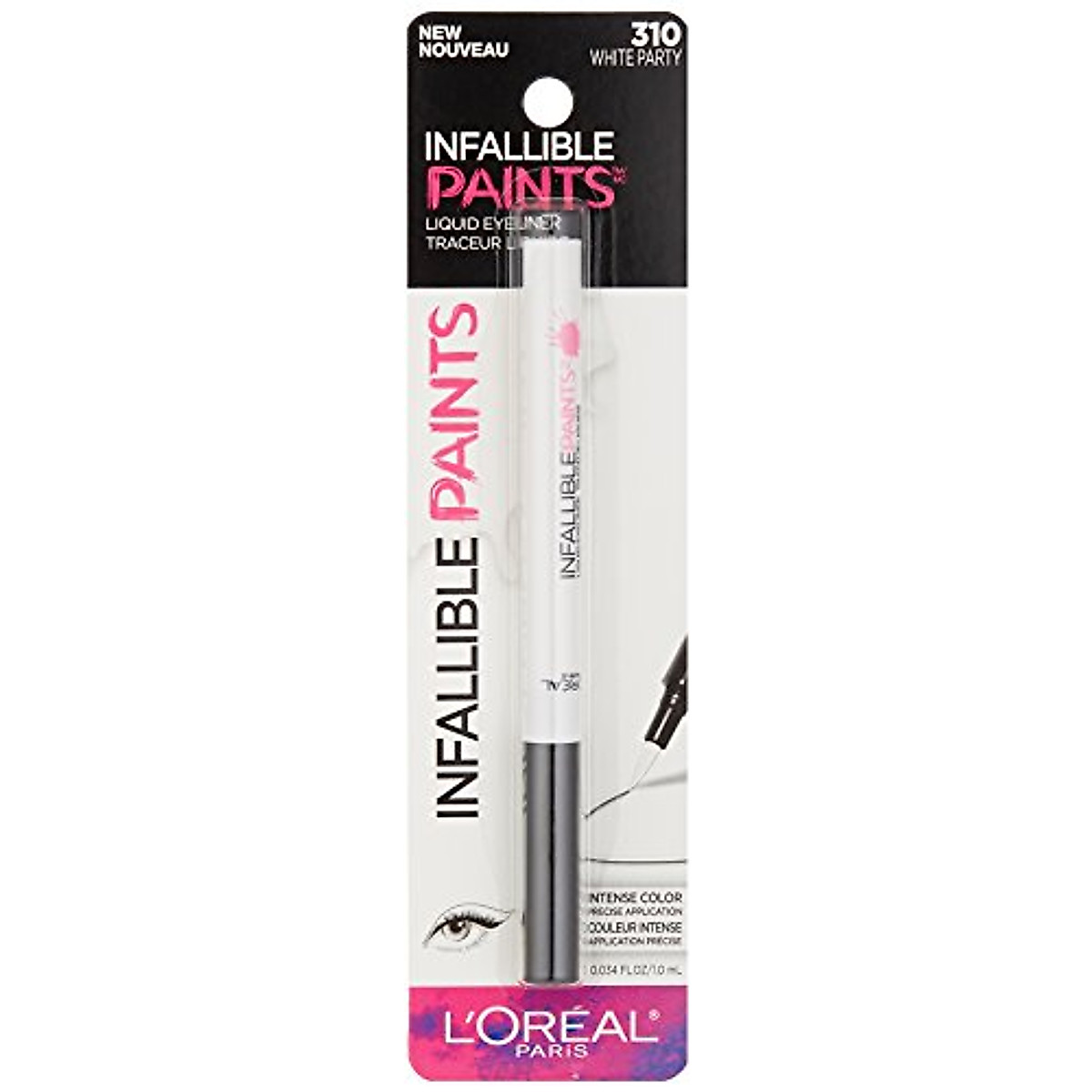 L'Oréal Paris Infallible Paints Eyeliner, White Party, 0.034 fl. oz.