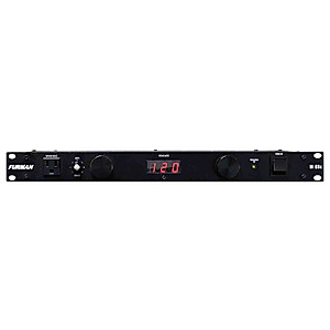 Furman M-8Dx Merit Series Power Conditioning, 15 Amp, 9 Outlets with Wall Wart Spacing, Pullout Lights, Digital Voltmeter