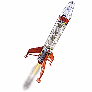 Estes Destination Mars Colonizer Model Rocket Starter Set - Includes Rocket Kit (Beginner Skill Level), Launch Pad/ Controller, Glue, Four AA Batteries, and Two Engines