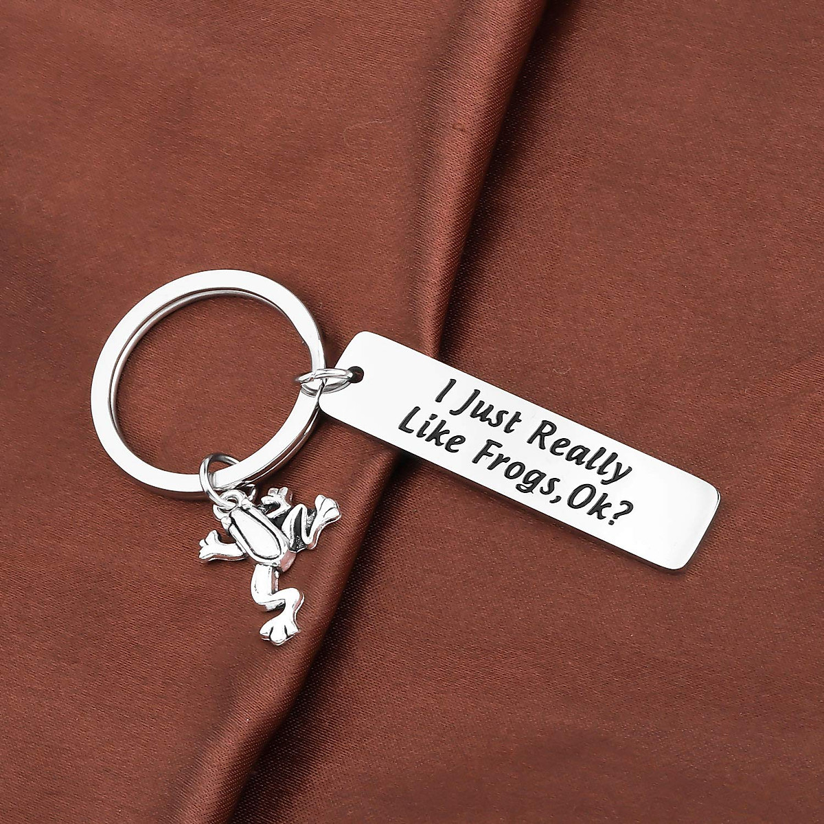 KUIYAI Frog Lover Gift Frogs Owner Lover Frog Gifts Frog Charm Kychain I Just Really Like Frogs, Ok (Like Frogs KS)