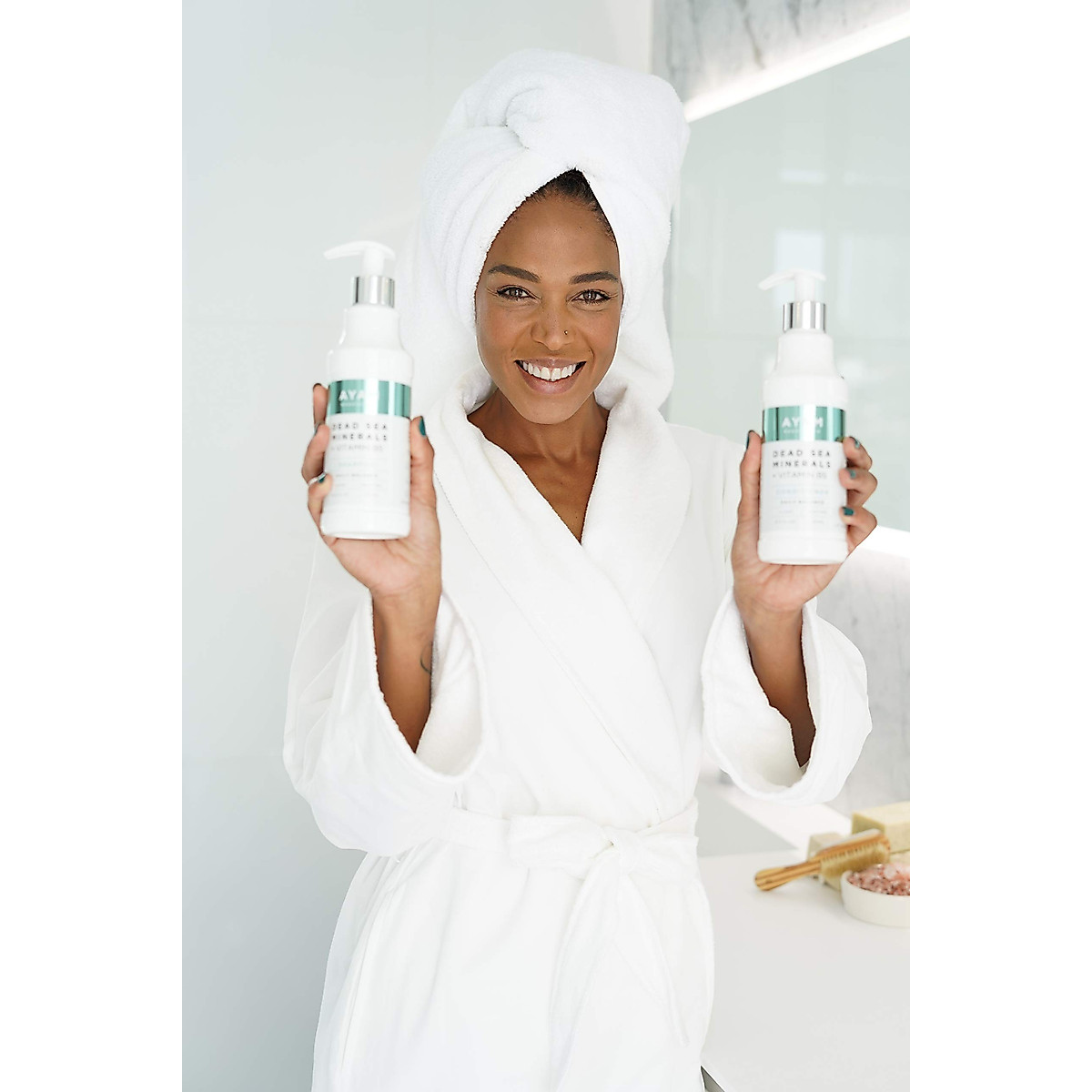 Ayam Beautycare Dead Sea Minerals + Vitamin B5 Shampoo Nourishing Daily Balance Clean and Restore for All Hair types 13.5 fl oz