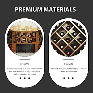 Tofficu European Style Wine Rack, Plastics Wave Shape Wine Bottle Holder, Stackable Anti Slip Countertop Wine Bottle Display for Pantry Kitchen Fridge Wine Soda Pop and Beer