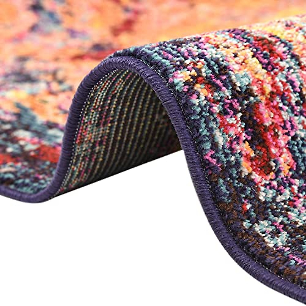 Unique Loom Estrella Collection Colorful Abstract Multi Area Rug (4' 0 x 6' 0)