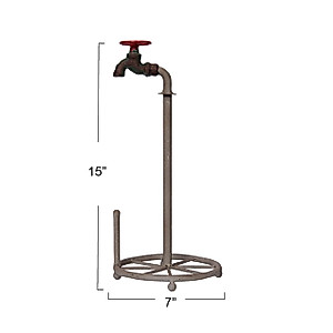 Creative Co-Op Rustic Metal Faucet Paper Towel Holder
