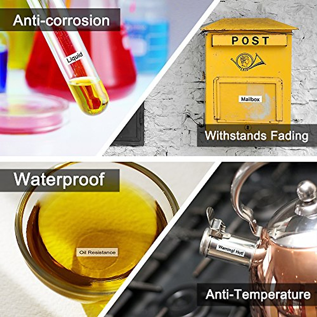 Wonfoucs Compatible Label Tape Replacement for Brother Label Maker Tape TZe-131 TZe-231 TZe-335 12mm 0.47 Laminated White/Clear/Black TZ Tapes for Brother P-Touch PTH110 PTD210 PTD200, 3-Pack