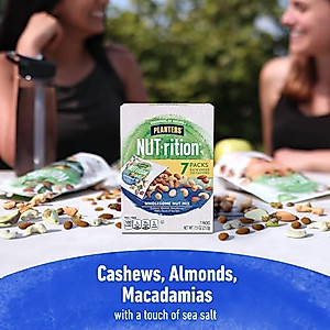 PLANTERS NUT-rition Wholesome Nut Mix, 7.5 oz Box (Contains 7 Individual Pouches) - Cashews, Almonds and Macadamias Snack Mix - No Artificial Flavors, No Artificial Colors, No Preservatives - Kosher