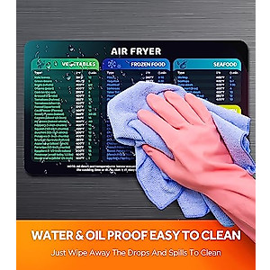 2023 Newest 2-in-1 Magnetic Meat Smoking Guide & Air Frying Guide with Temperature, Time & Wood Flavors, Useful Air Fryer & Smoker Accessories Kitchen Gadgets, Waterproof Magnet Sheet For Quick Reference