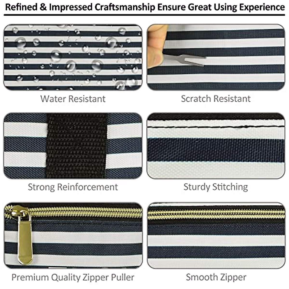 Travel Duffel Bag Foldable Weekender Overnight Bag for Men Women Lightweight Carry on Tote Bag For Spirit Airlines Blue White Stripes