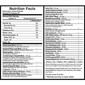 PH50 Protein Greens Drink with Certified Organic Ingredients by Doctors Nutra Nutraceuticals, 1.19 Pounds (540 Grams) 50 Superfoods, Digestive Enzymes, Natural Chocolate Flavor