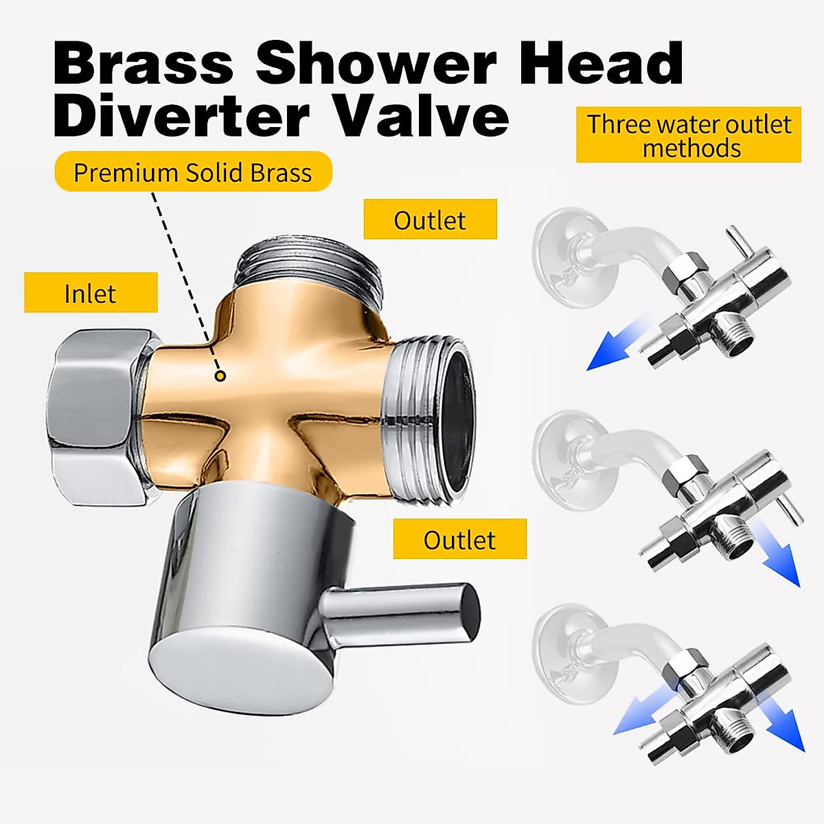 Dog Shower Attachment, Pet Shower Sprayer for Pet Bathing and Dog Washing, Including Brass Shower Head Diverter Valve + Handheld Shower Head + Shower Hose + Holder, Sprayer Kit for Hair Washing