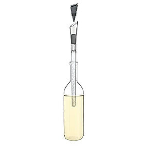 Host Chill Cooling Wine Pour Spout, Cooling Gel, Wine Stopper, Bottle Sealer, Bottle Chiller, Drip Free Pourer, Wine Cork Spout, 2-Piece Design, Preserve wine, Plastic and Silicone, Grey