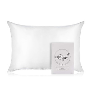 Curly Girl Microfiber Satin Pillowcase for Hair and Skin Pillowcase 2 Pack, Pillow Cases Set of 2 - Slip Cooling Satin Pillow Covers with Envelope Closure (Ivory, Queen)