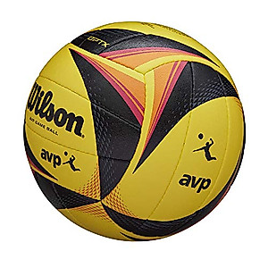 WILSON AVP OPTX Game Volleyball - Official Size, Yellow/Black