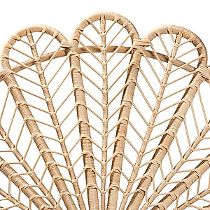 Bali & pari Variel Modern Bohemian Natural Rattan Queen Size Standalone Headboard