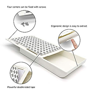 N-A Under Desk Storage Desk Drawers Organizer Large 2Pack Self-Adhesive Pop-Up Hidden Under Desk
