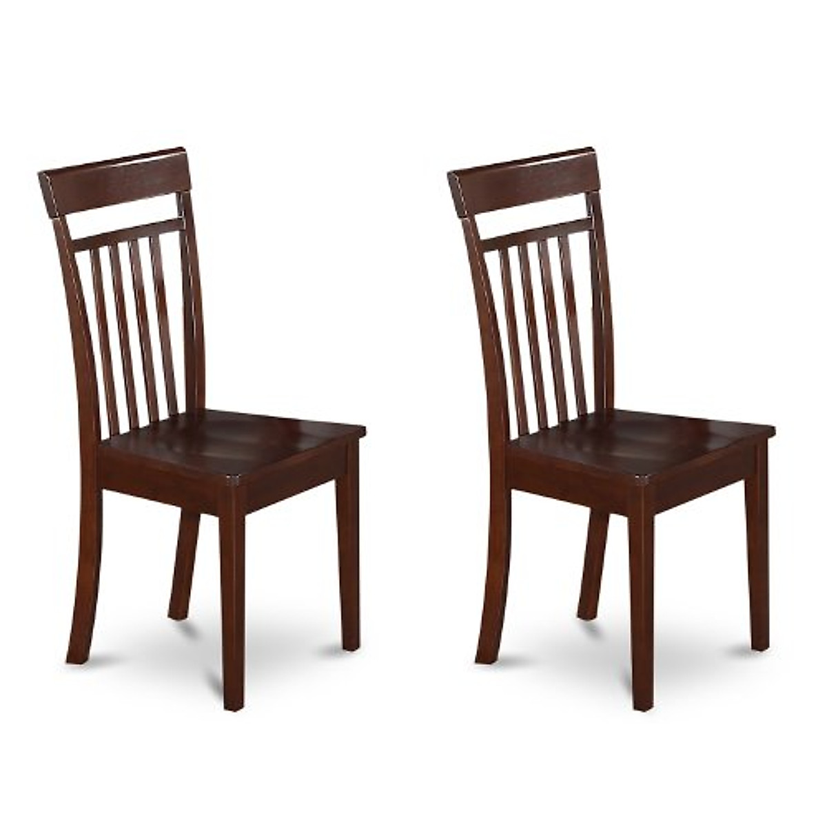 East West Furniture CAP5S-MAH-W 5 Piece Dinette Set for 4 Includes a Rectangle Room Table and 4 Kitchen Dining Chairs, 36x60 Inch, Mahogany