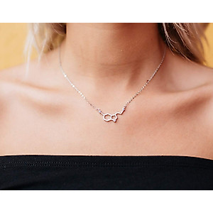 Happiness Serotonin Molecule Necklace With Gems For Women, Ideal Necklaces For Teacher, Professor, Chemistry Grad, And Science Jewelry Lovers (White)