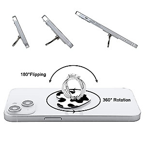 Bonoma Cell Phone Ring Holder Stand Finger Rings Grip,3 Pack Universal Leopard Print Phone Finger Ring Holder,360 Degree Rotation Finger Ring Kickstand Compatible with All Smartphones