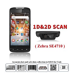 RUGLINE Android 2D Barcode Scanner Mobile Computer 5" Handheld Rugged PDA,Android 11,Octa Core CPU,4GB RAM/64GB ROM,Wireless Wi-Fi 4G LTE for Warehouse Delivery Retail Inventory Management
