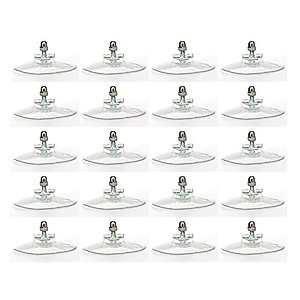 DANXQ M4 D5CM Strong Clear PVC Screw Sucker Suction Cup Hook with Cap Nut for Kitchen Bathroom Shower Rack,20 PCS/Pack (M4-CAPNUT)