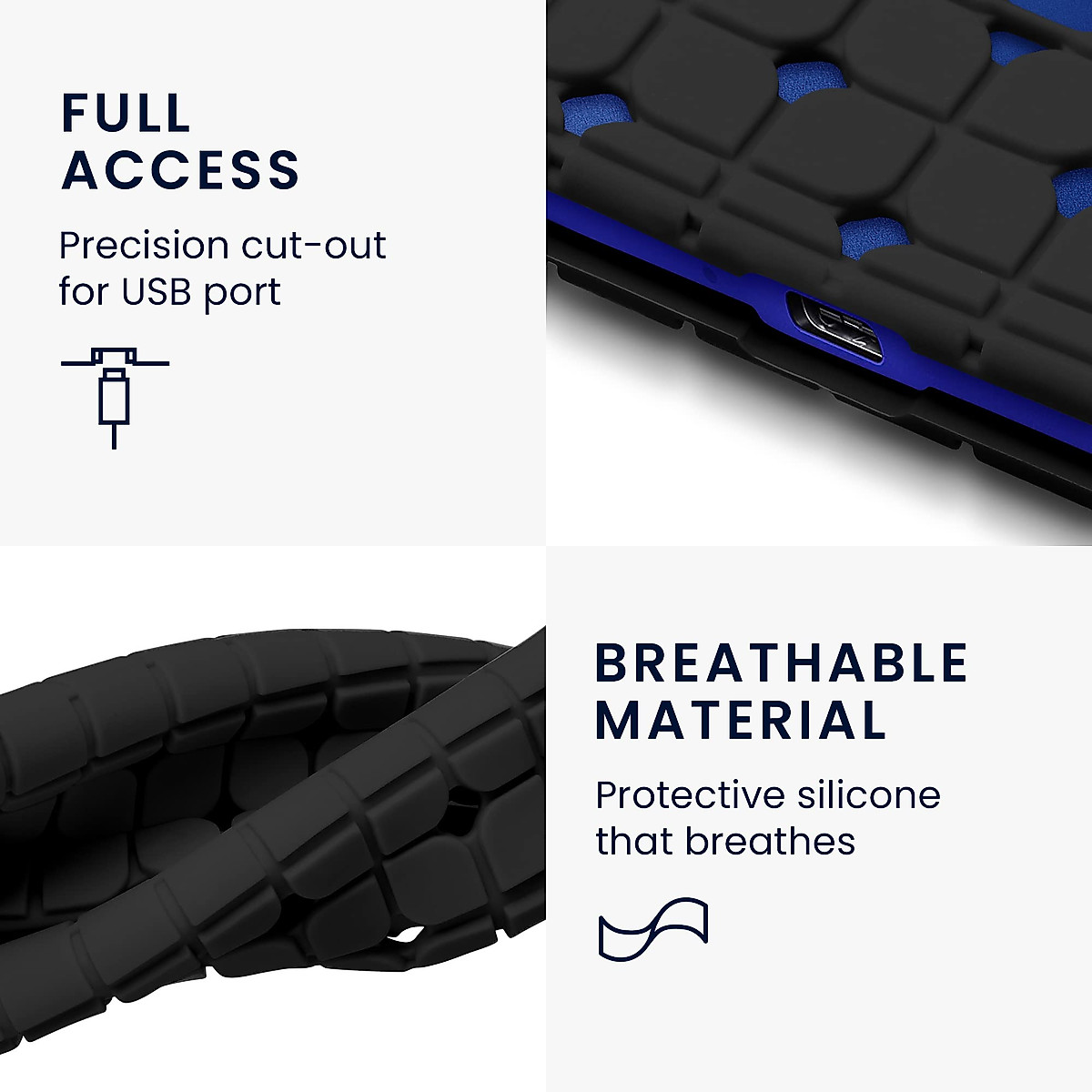 kwmobile Silicone Case Compatible with Samsung Portable SSD T5 - Case Protective Cover for SSD Drive - Black