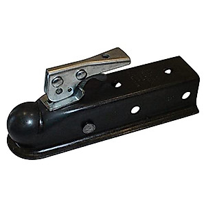 Parts Pro Plus+ 3,500-Lbs Tongue Coupler for Trailer with 2" Channel or Tube Frame - 2" Hitch Ball Socket - Oily Finish