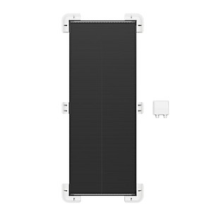 Alrska100w (Watt) 12v Monocrystalline Solar Panel Module with Connector + 7Pcs ABS Bracket Outdoor RV Yacht Flat Roof Camper Plastic Photovoltaic Bracket