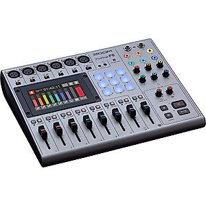 Zoom PodTrak P8 Portable Multitrack Podcast Recorder Bundle with 4X Zoom ZDM-1 Podcast Mic Pack