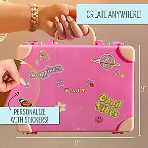 STMT Personalized Jewelry Studio, Create Over 50 Premium Pieces, Trendy Bracelet Making Kit, Includes Metal Bracelet Charms, Removable Beading Tray & Jewelry Making Supplies, Great Teen Girl Gifts