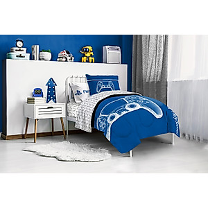 PlayStation X-Ray Gamer 5 Piece Twin Size Bed Set - Includes Comforter & Sheet Set - Super Soft Kids Bedding Fade Resistant Microfiber (Official Product)