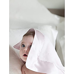 Little Giraffe Baby Blanket - Luxe Soft Blanket with Satin Trim - Baby Stroller Blanket - Newborn Baby Essentials & Baby Gifts - 14x14" - Pink