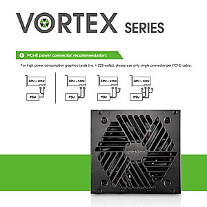 RAIDMAX V Series 800watts 80 Plus Certified Power Supply ATX 12V v2.3 / EPS 12V 120mm Quiet Fan Compatiable with nVidia GeForce and AMD Radeon (800ACV)