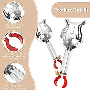 Yeshone Trumpet Lyre Instrument Accessories Sheet Music Clip Silver Trumpet Marching Music Clip for Instruments 14 x 5.2 cm