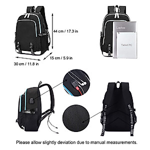 WANHONGYUE SOULEATER Anime Rucksack Schoolbag Laptop Backpack with USB Charging Port and Headphone Jack /5