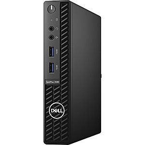 Dell OptiPlex 3000 3080 Desktop Computer - Intel Core i5 10th Gen i5-10500T Hexa-core (6 Core) 2.30 GHz - 8 GB RAM DDR4 SDRAM - 256 GB NVMe M.2 PCI Express M.2 SSD - Micro PC - Black (Renewed)