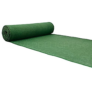 CleverDelights 14" Green Burlap Roll - Finished Edges - 10 Yards - Jute Burlap Fabric