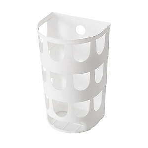 FAVOMOTO Bag Saver Trash Bag Holder Trash Bag Organizer Paper Towel Dispenser Napkin Dispenser Hollow Grocery Bag Dispenser Wall Mounted Desk Dispenser Bags for Wall-mounted Tissue White