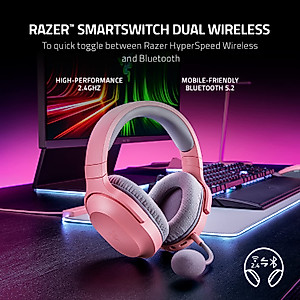 Razer Barracuda X Wireless Gaming & Mobile Headset (PC, Playstation, Switch, Android, iOS) + Base Station V2 Chroma Headphone Headset Stand Holder